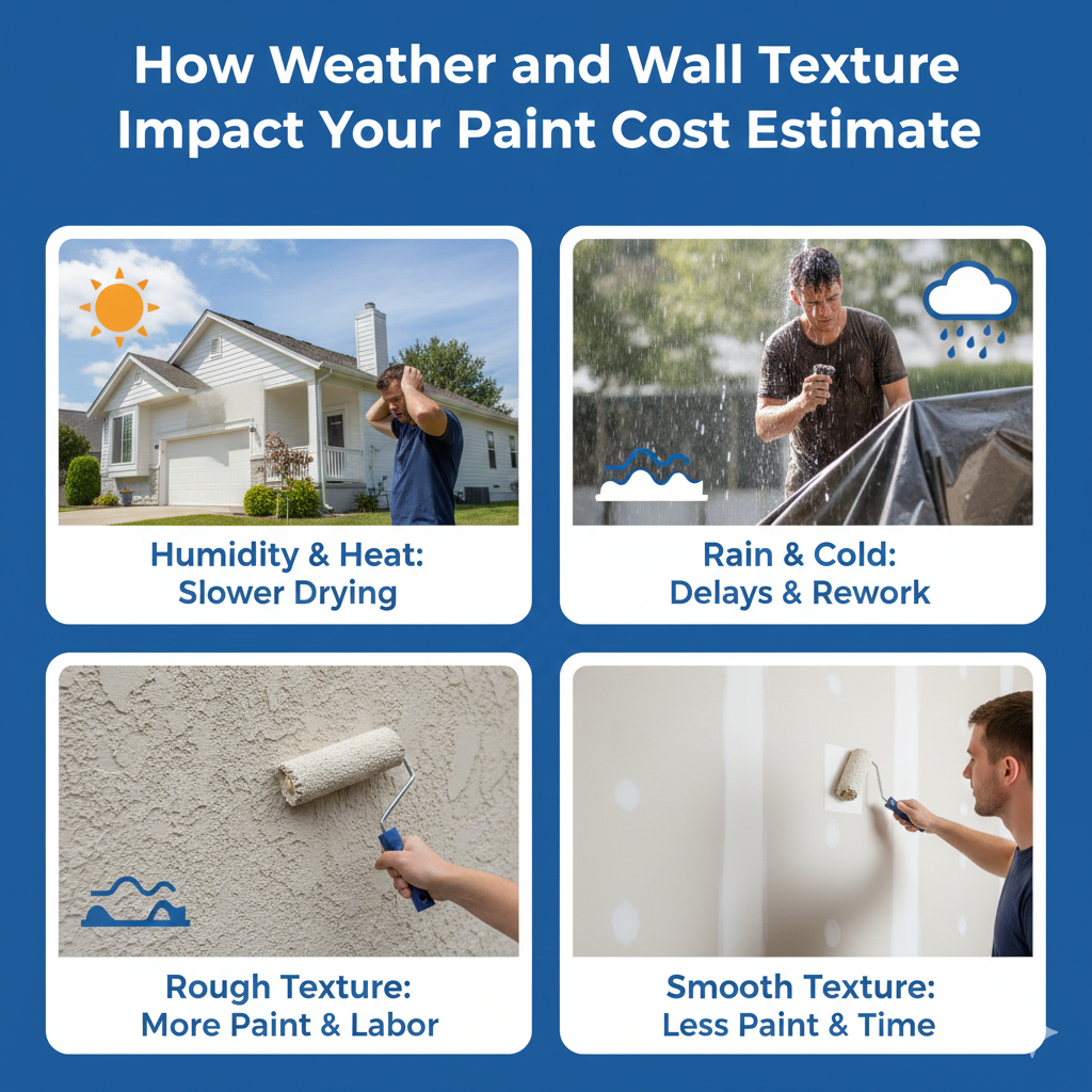 How Weather and Wall Texture Impact Your Paint Cost Estimate